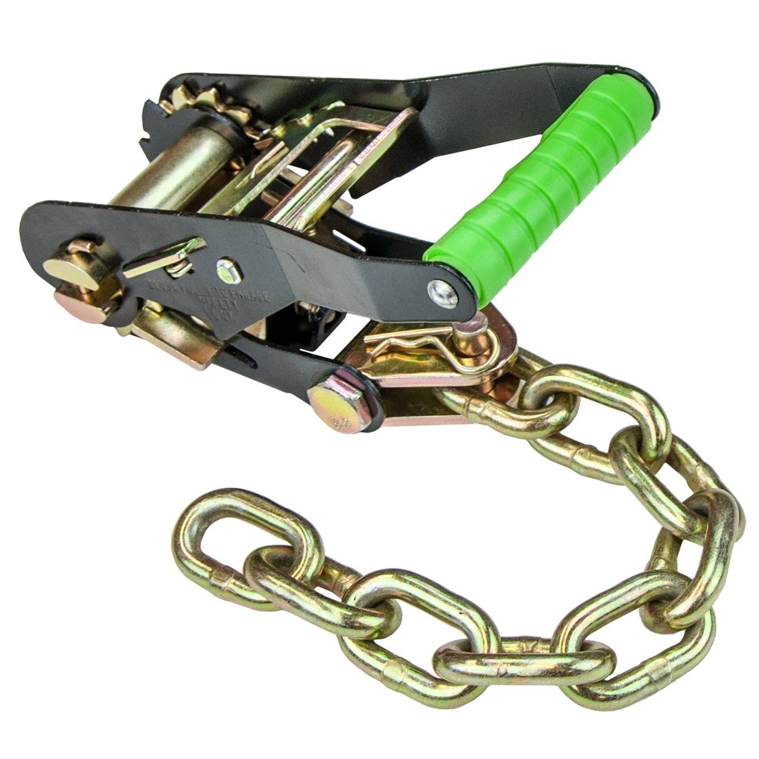 VULCAN 2 Inch Wide Handle Ratchet Buckle with Chain Tail - High-Viz ...