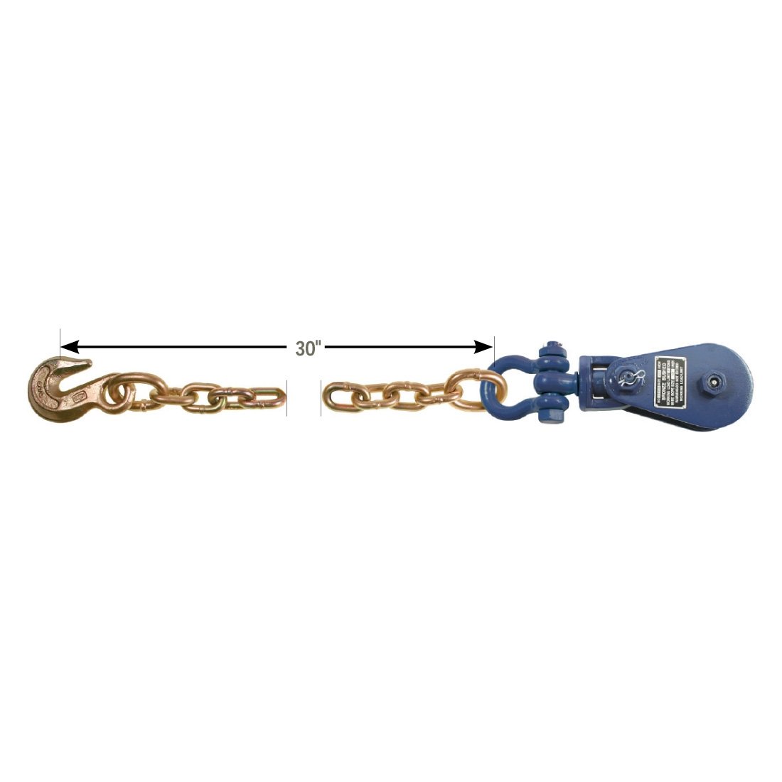 VULCAN End Block 41 Inch with Chain Anchor - 4,000 Pound Safe Working ...