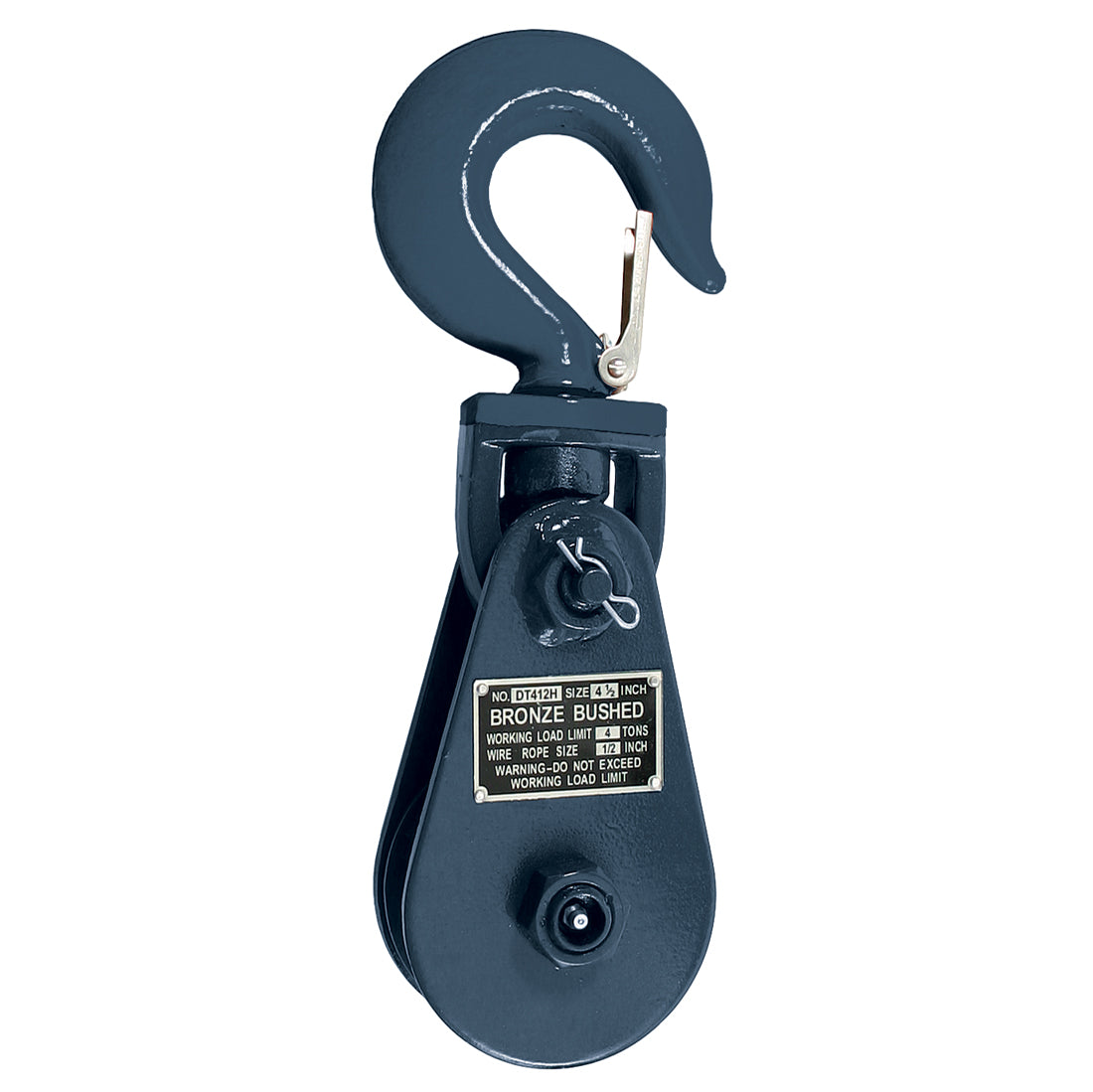 VULCAN 4 Ton Snatch Block - 14 Inch - 4.5 Inch Sheave - 8,000 Pound Sa ...